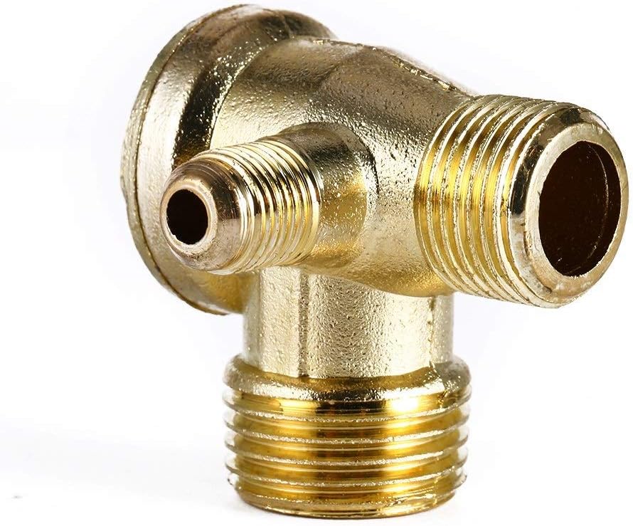 Air Compressor Check Valve, Non-Return Check Valve, 3 Port Brass Male ...