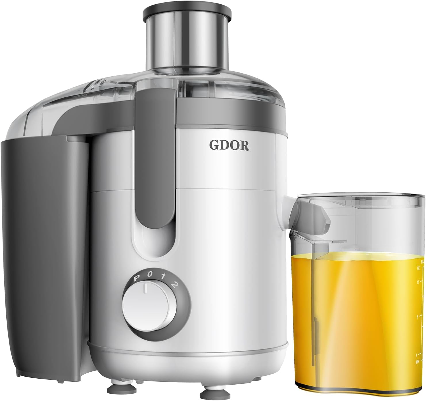 Juicer with Titanium Enhanced Cut Disc, GDOR Dual Speeds Centrifugal ...