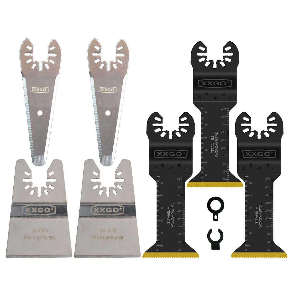 XXGO 7 Pcs Titanium Multi Tool Scraping Cutting Blades for Wood Plastic ...