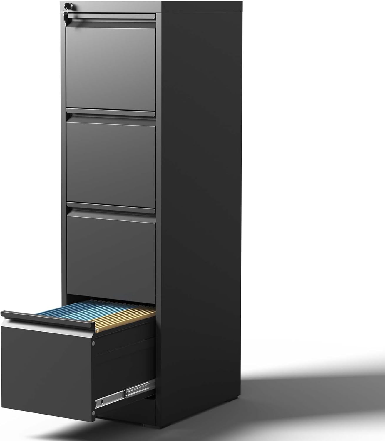 Amazon.com: 4 Drawer File Cabinet with Lock, Metal Vertical File ...