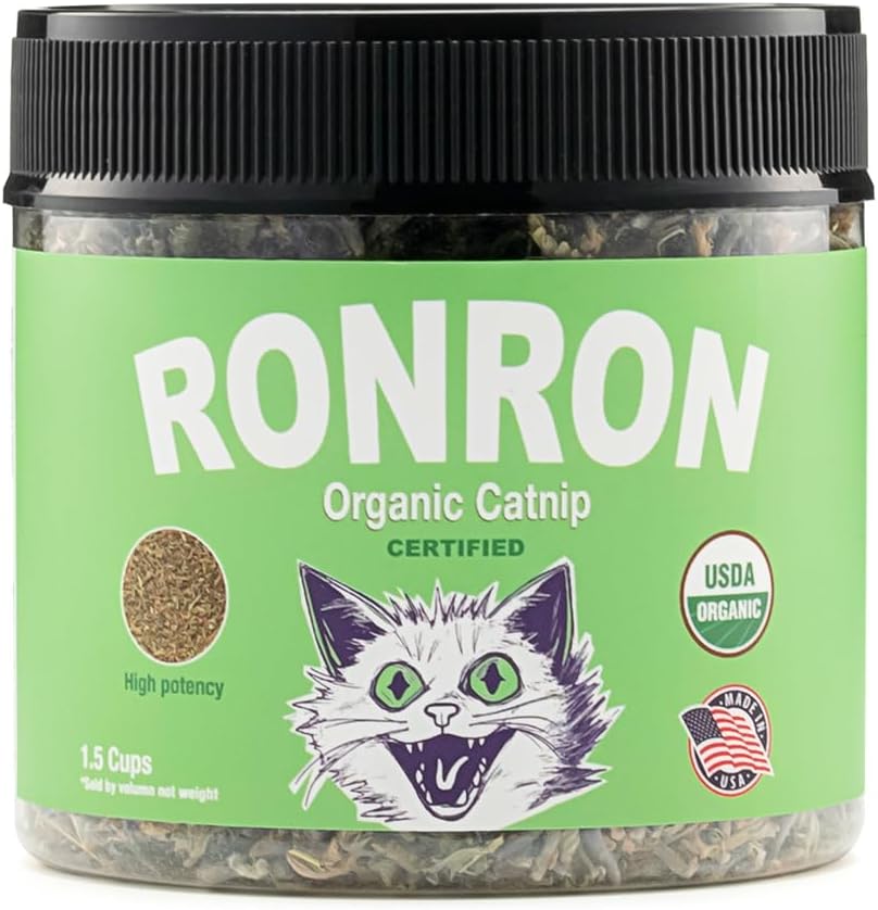 Amazon.com : RONRON USDA Certified - 1.5 Cups Organic Catnip, 100% USA ...