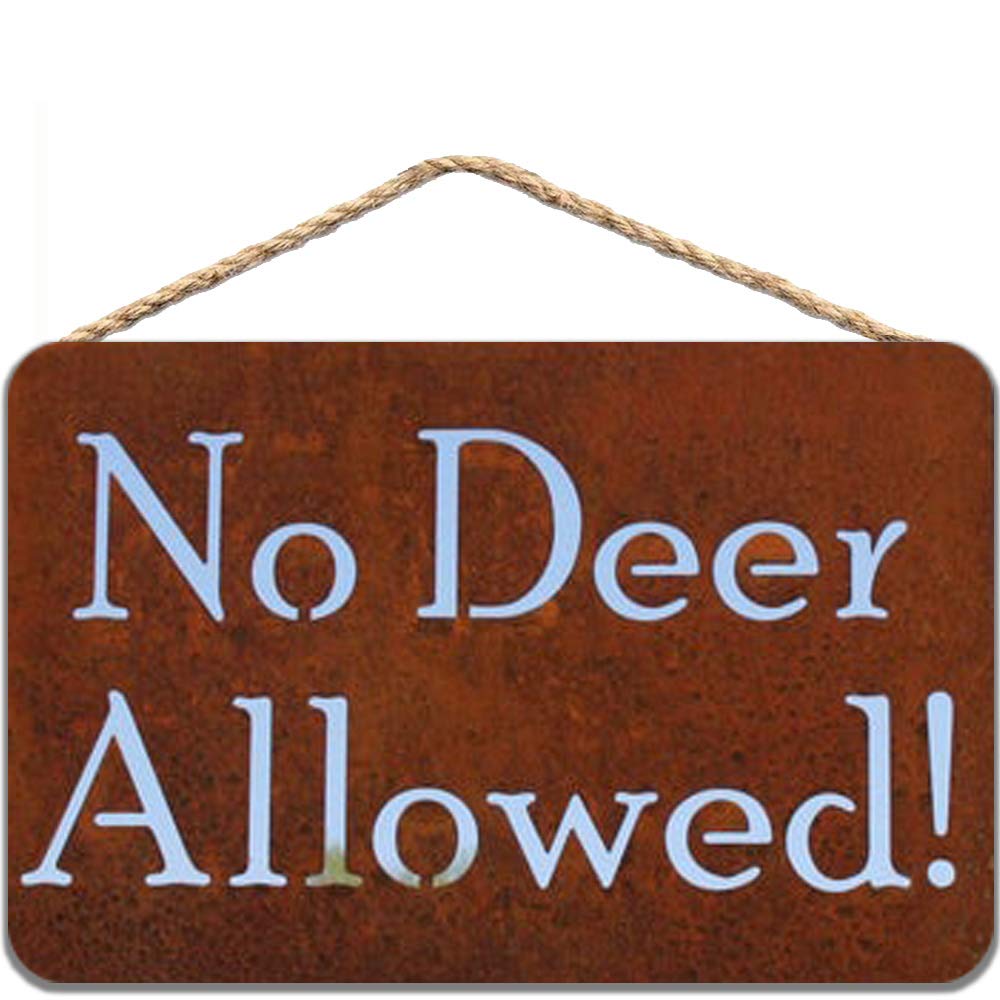 Amazon.com: No Deer Allowed Rustic Tin Sign 8x12 inch : Home & Kitchen