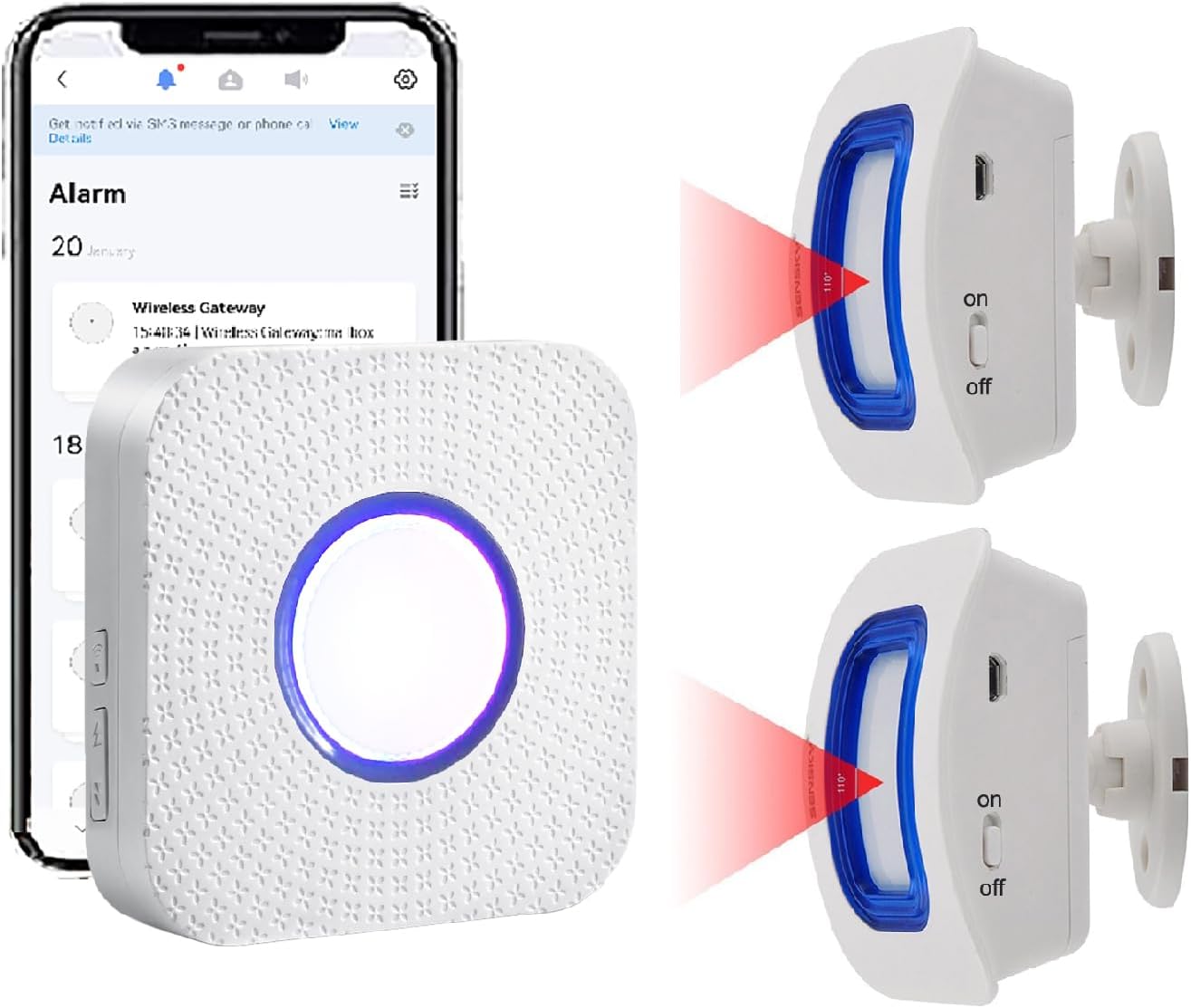 Amazon.com: WiFi Smart Bed Sensor Alarm and Fall Prevention for Elderly ...
