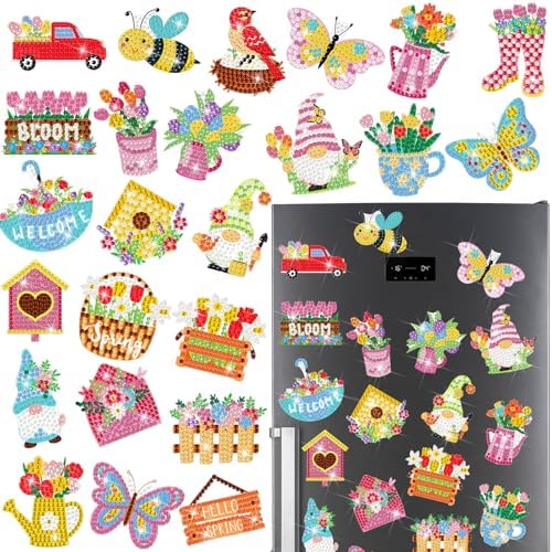 Amazon.com: Lingvee 24 Pieces Spring Soft Magnetic Diamond Painting ...