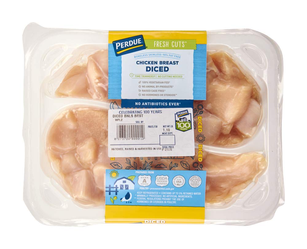 Amazon.com: Perdue Fresh Cuts Diced Chicken Breast, 1.1 lb : Grocery ...