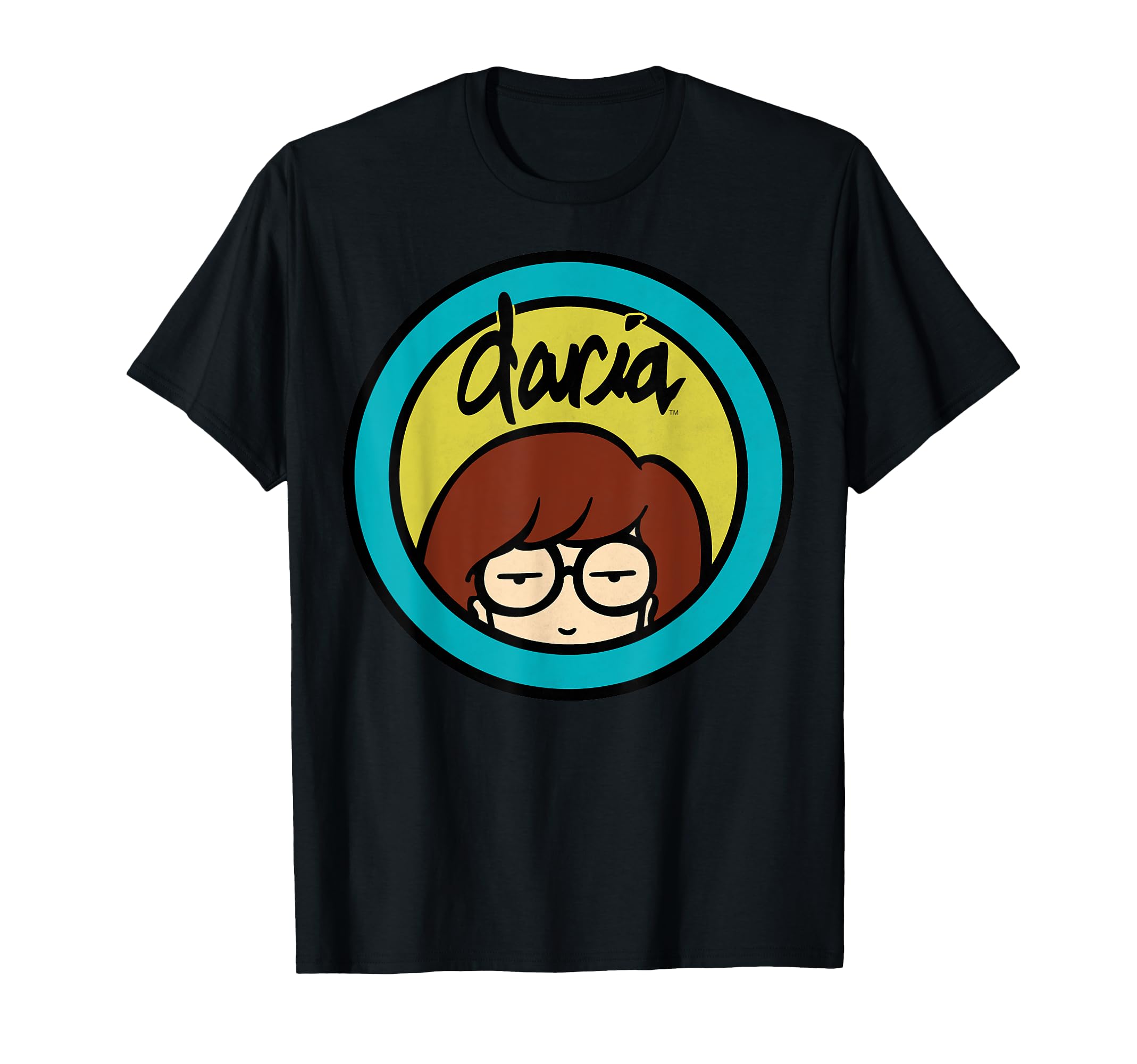 Amazon.com: Daria Classic Yellow Blue Logo Graphic T-Shirt T-Shirt ...