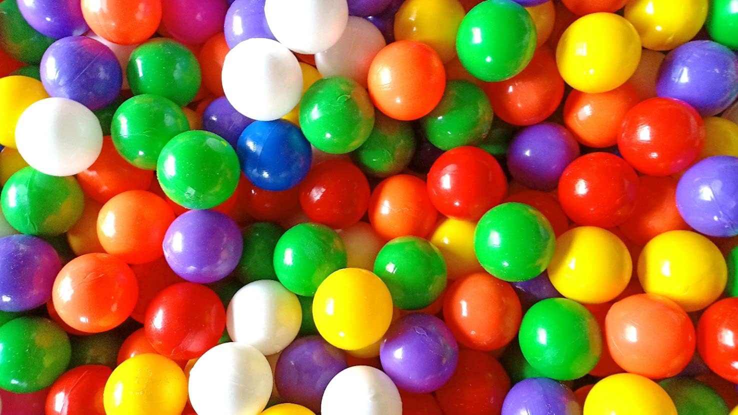 Buy Amazon Brand - Jam & Honey | 50 Plastic Pool Balls 6 cm for Kids ...