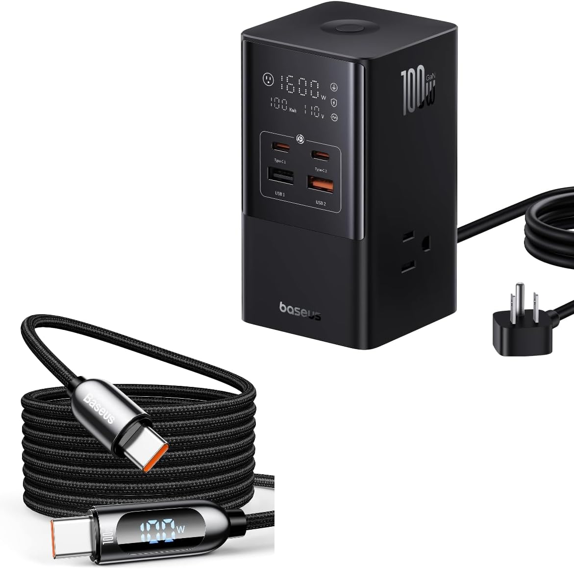 Amazon.com: Baseus 100W Charging Station & Baseus PD 100W USB C Cable ...