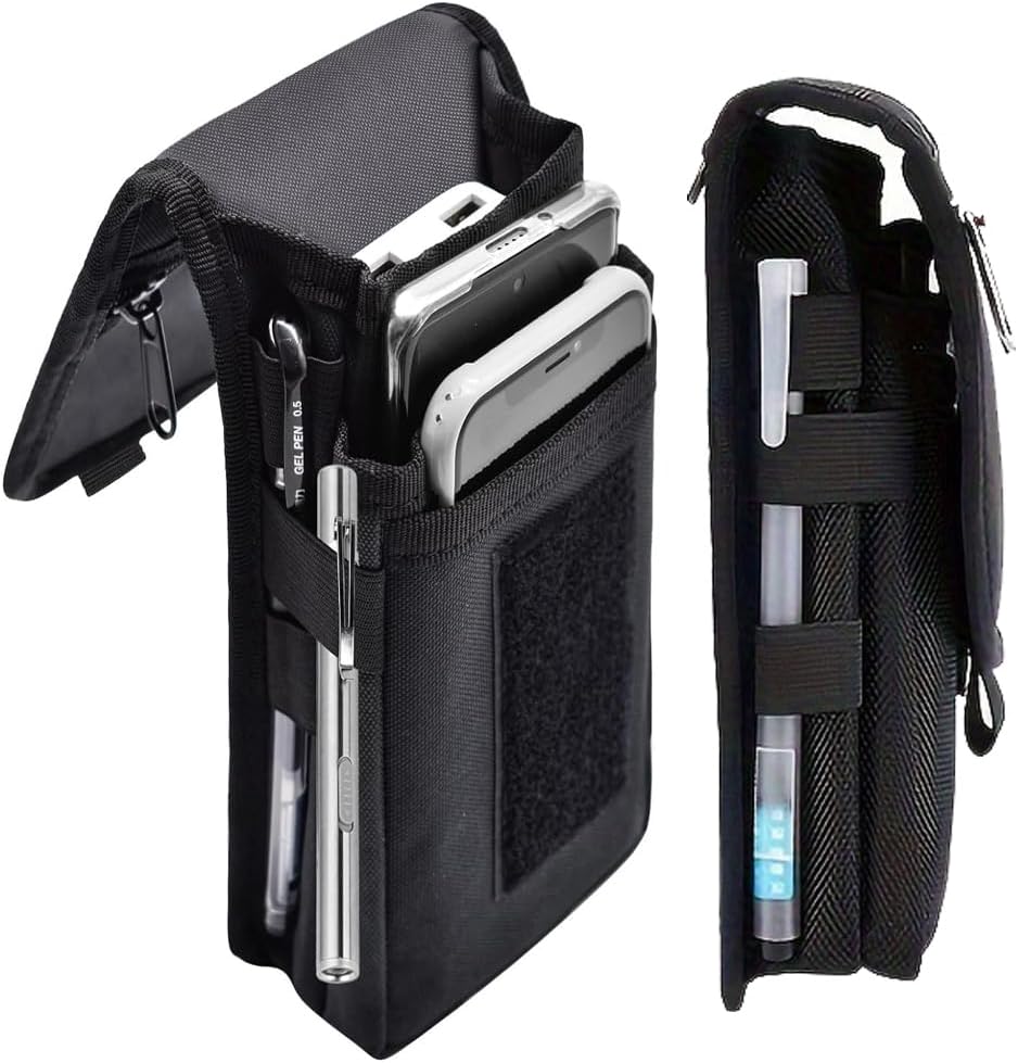 Amazon.com: Dual Cell Phone Pouch Belt Holster Case Wallet Bag Tactical ...