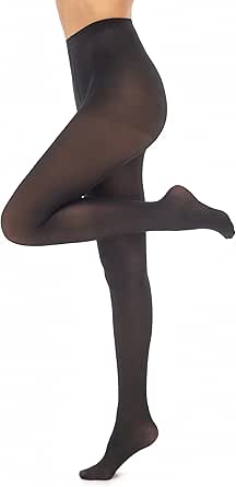 Amazon.com: Veluk Black Opaque Tights For Women Enjoy 40 Denier With ...