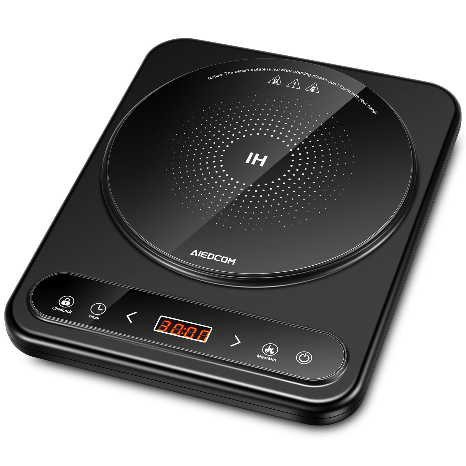Amazon.com: AiedCom 1800W Induction Cooktop, Portable Electric Stove ...