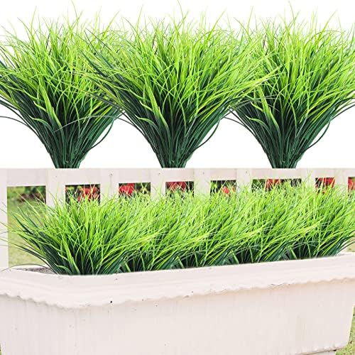 Amazon.com: SATINIOR 20 Bundles Artificial Grasses Fake Bushes Faux ...