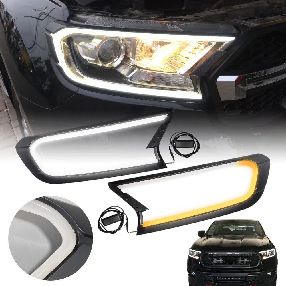 Buy DOOD Fits 2019 2020 2021 2022 Ranger Headlight Covers with LED ...