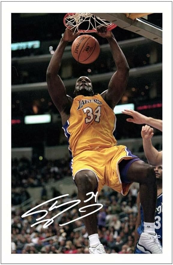 Amazon.com: Shaquille O'Neal Signed 12x8 Inch Photo Print With Pre ...