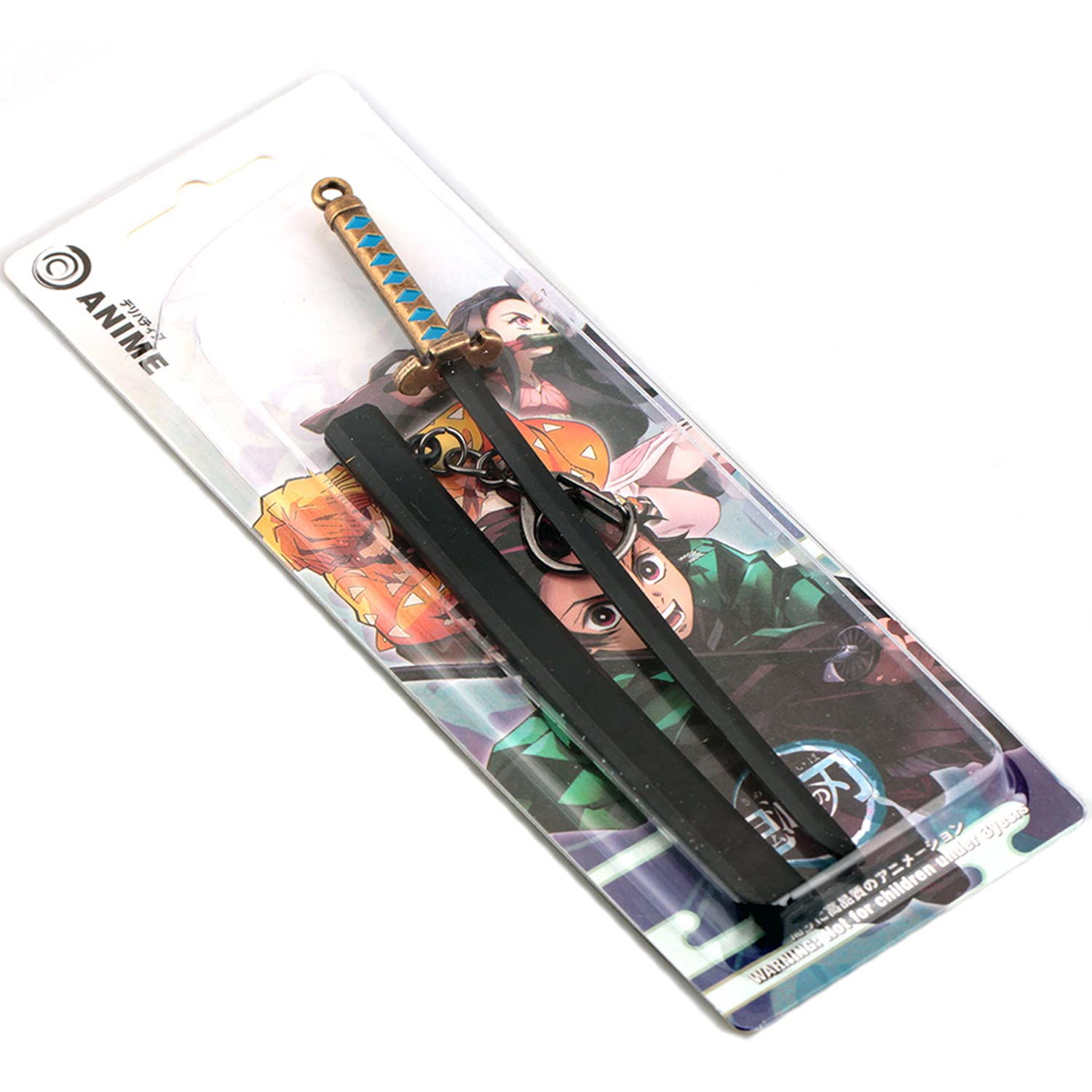 Buy Demon Slayer Sword Keychain Mini Toy Katana with Scabbard Metal ...
