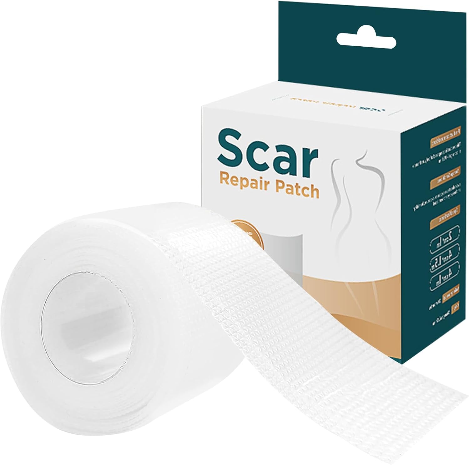 Volhuluk Transparentes Silikon Narbenpflaster(4x150cm), Silikonpflaster ...