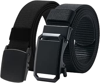 Amazon.com: LionVII Men's Belts, Plastic Buckle Elastic Belt and ...