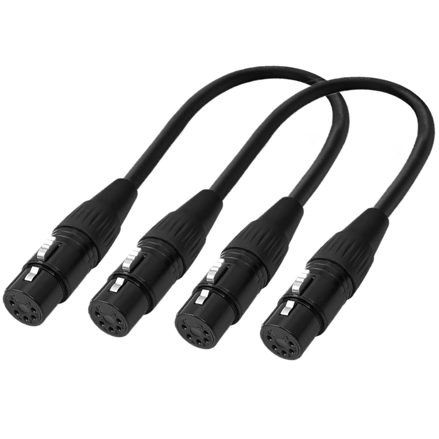 Amazon.com: SZLliyxs 2 Pack 5 Pin XLR Female to Female,DMX512 5 PIN XLR ...
