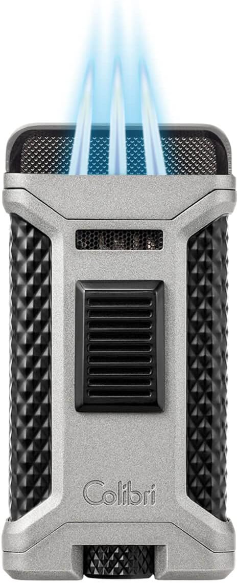 Amazon.com: Colibri Ascari Triple Jet Flame Butane Lighter, Windproof & Refillable, Cigar ...