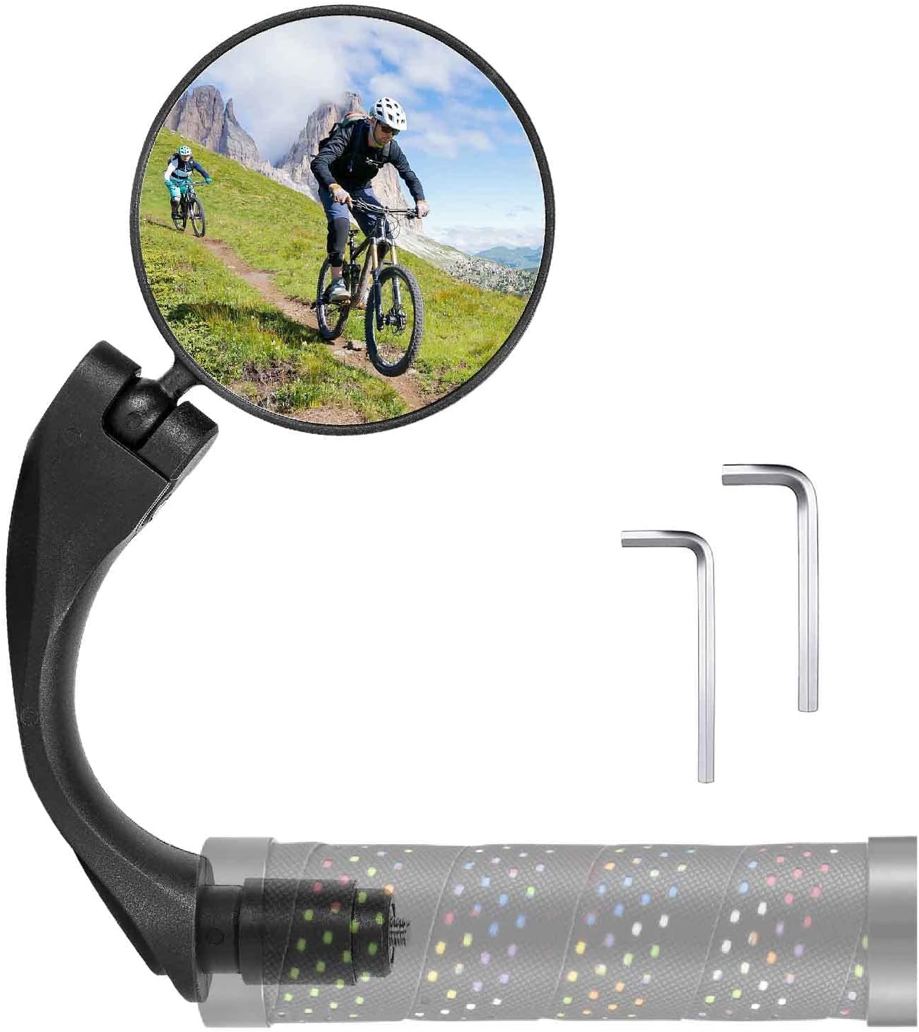 WITTKOP Bicycle Mirror, Large HD Field of View, 360° Rotatable ...