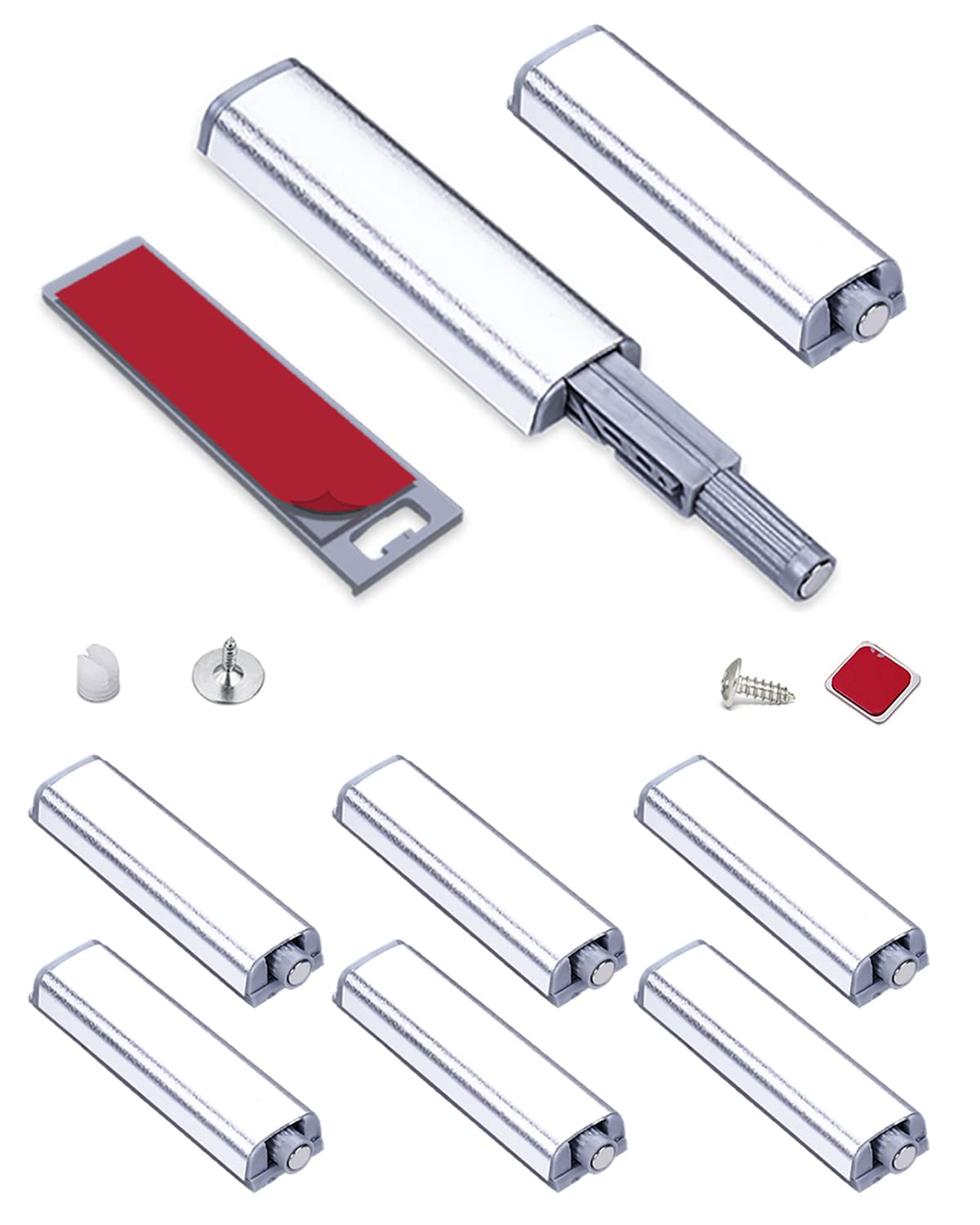 Buy Magnetic Push Latches for Cabinet Jiayi 8 Pack Push Open Latch ...