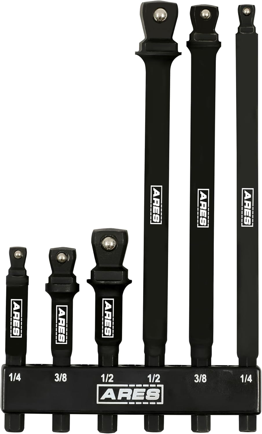 ARES 22047 – 6-Piece 3-Inch and 6-Inch Impact Wobble Extension Set - 1/ ...