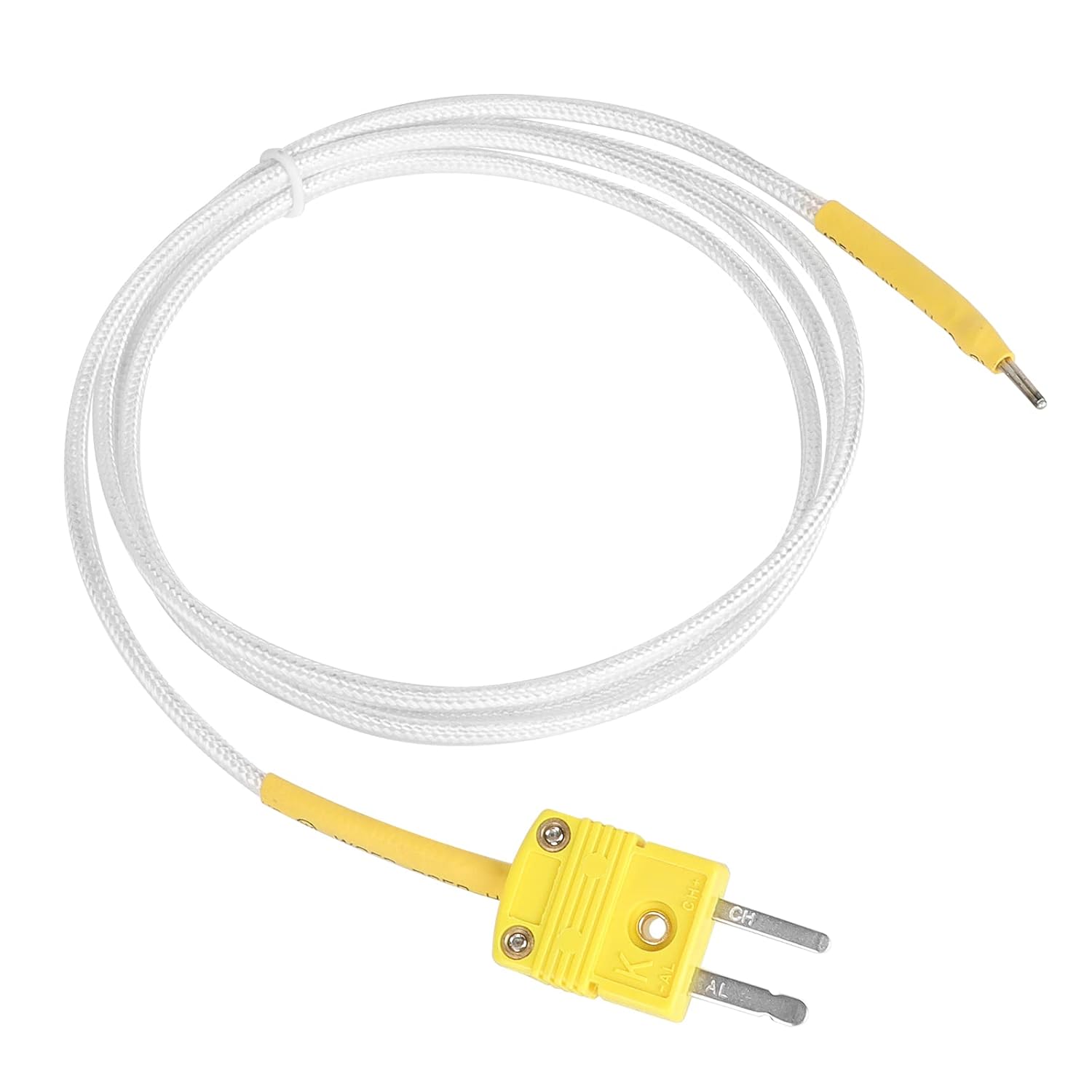 Cable termopar tipo K de alta temperatura (0-1000 ℃) de fibra de vidrio ...