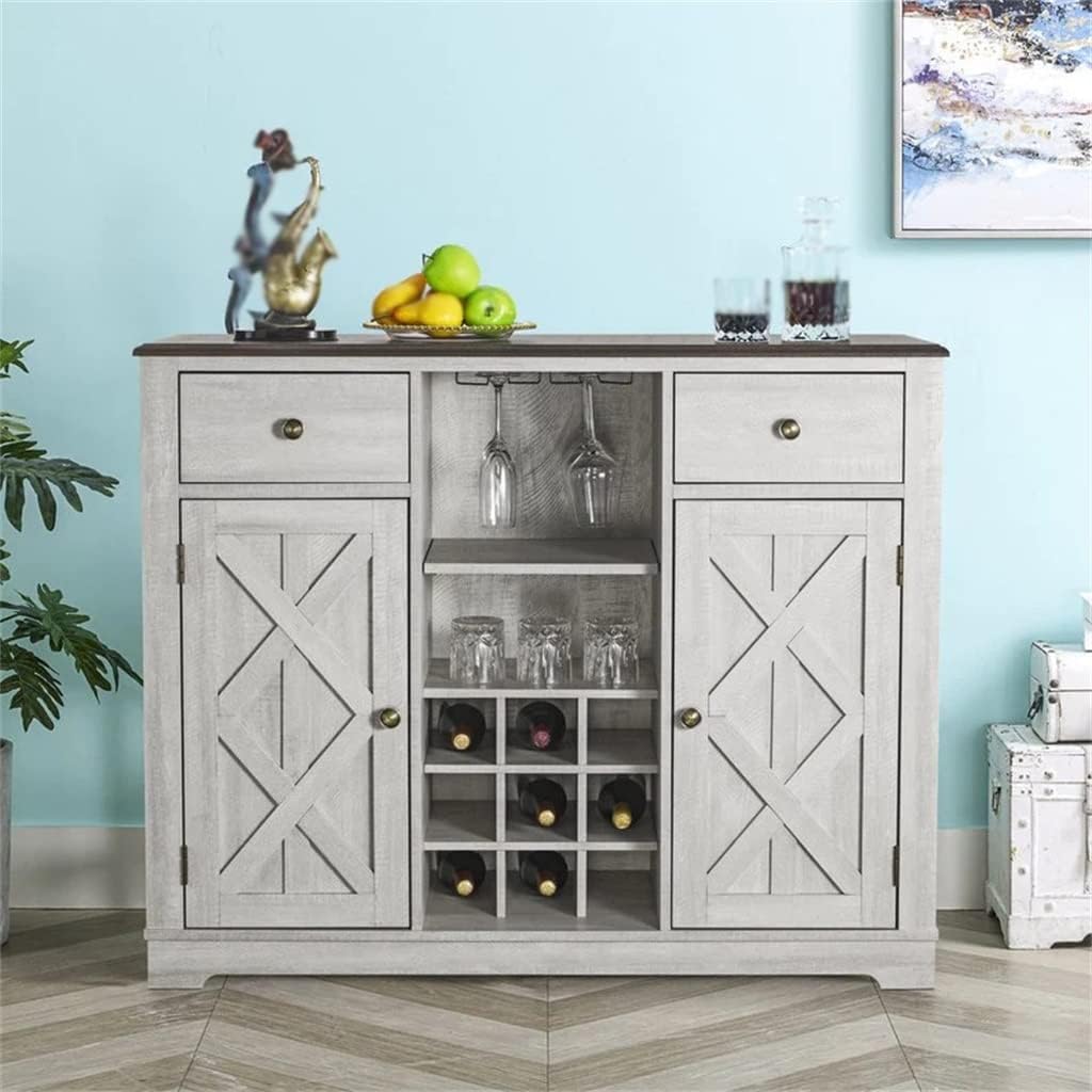 Amazon.com - GYLXW Kitchen Sideboard with X-Shaped Sliding Doors and ...