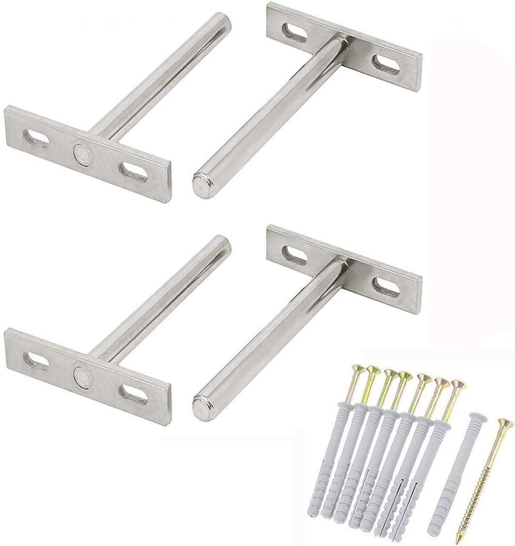 Amazon.com: T&B 4PC Invisible Floating Shelf Brackets Completely Hidden ...