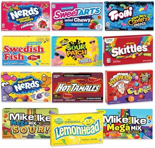 Amazon.com : Movie Theater Candy - Assorted Candy Variety Pack - 24 ...