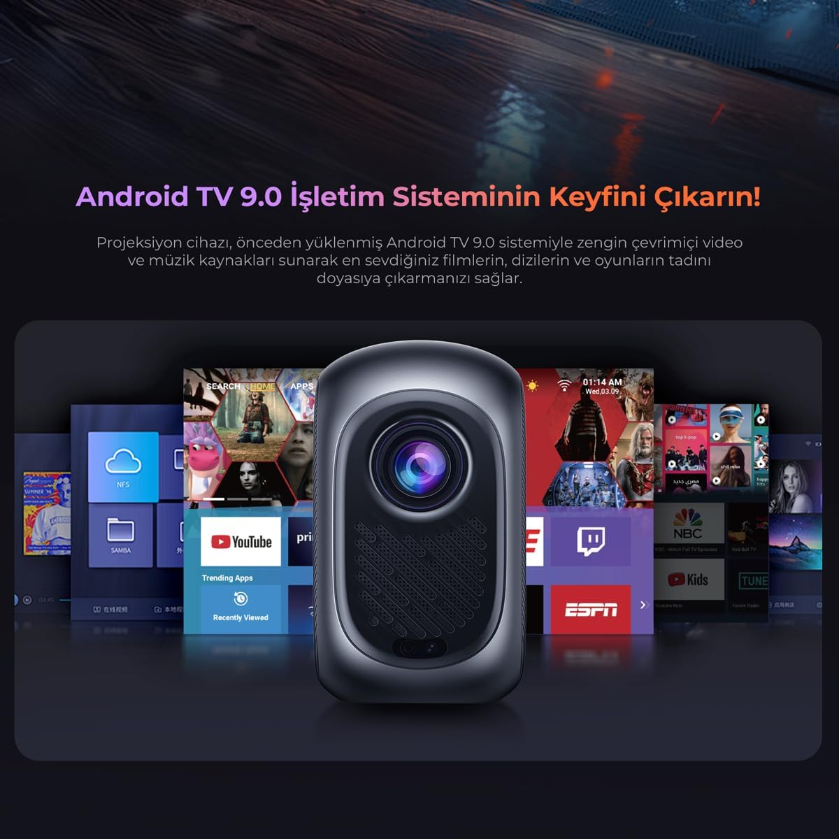 Havit PJ215 Pro Smart Projector Android TV 9.0 User Manual