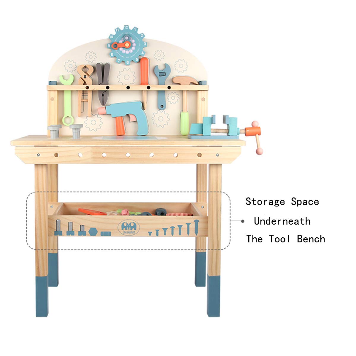 Wooden Power Tool Workbench for Kids, Building Tools Sets Pretend Play ...