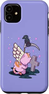 Amazon.com: iPhone 11 Pastel Goth Kawaii Cat Angel on Graveyard with ...