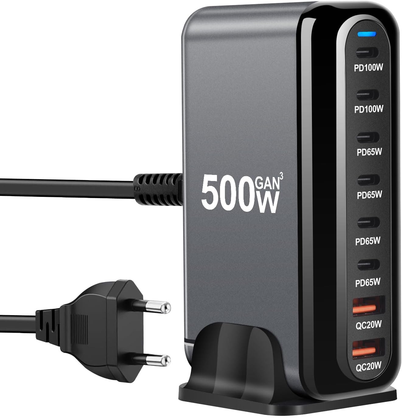 440W USB C Ladegerät Mehrfach, 8 Ports USB Schnellladegerät USB ...