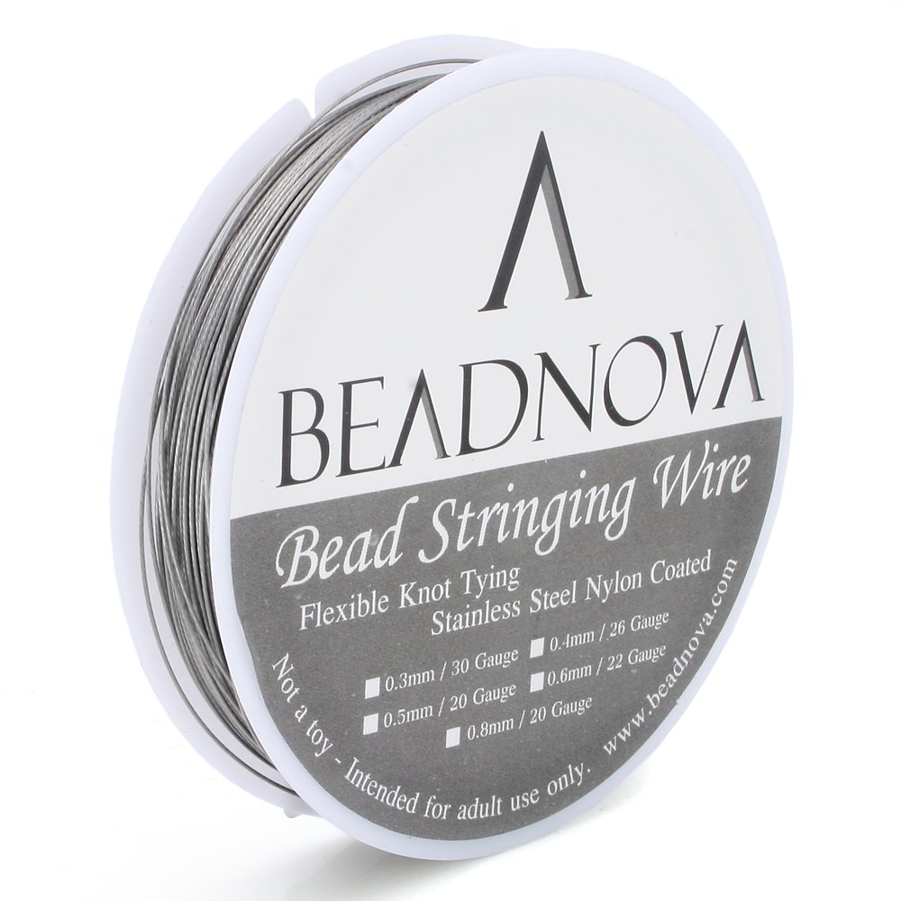 Amazon.com: BEADNOVA 0.019-Inch 7-Strand Nylon Coated Stainless Steel ...
