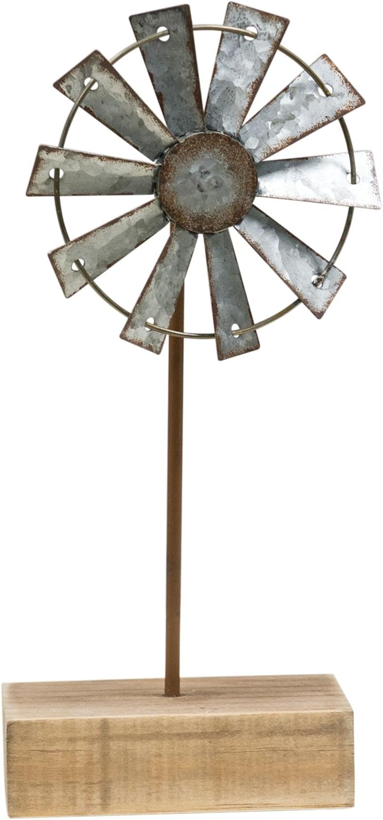 Amazon.com : Windmill Farmhouse Style Statue Metal 9.5" Tall 5.25" Long ...