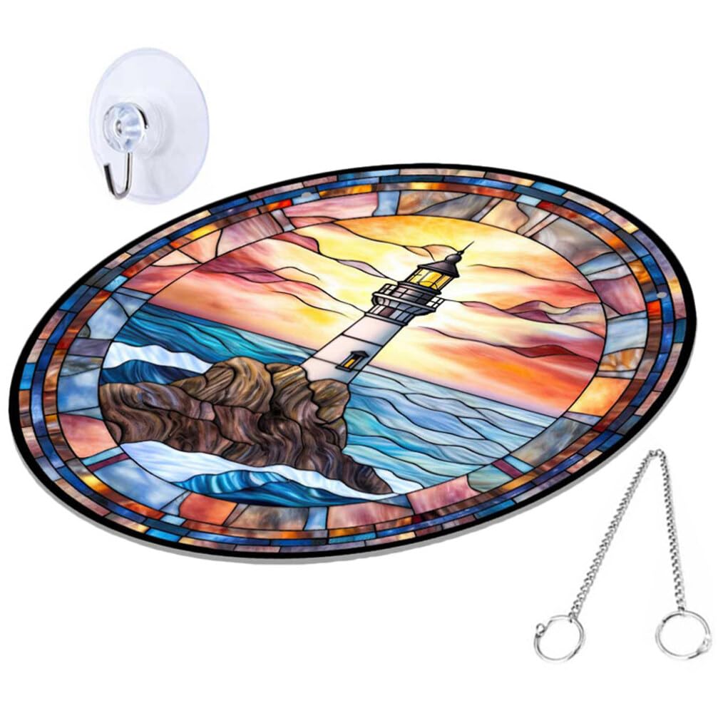 Amazon.com: HOMSFOU Lighthouse Wall Decor Acrylic Art Ocean Lighthouse ...