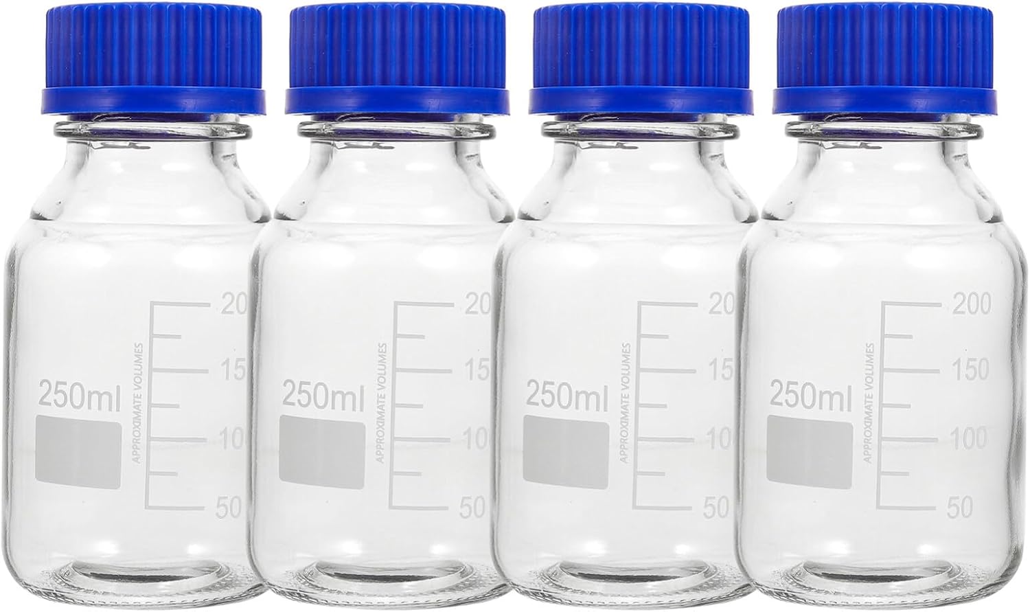 Amazon.com: 4pcs Glass Reagent Bottles Empty Graduated Storage Bottles ...