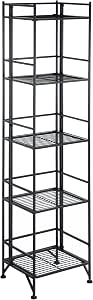 Amazon.com: Xtra Storage 5 Tier Folding Metal Shelf (Color : Black ...