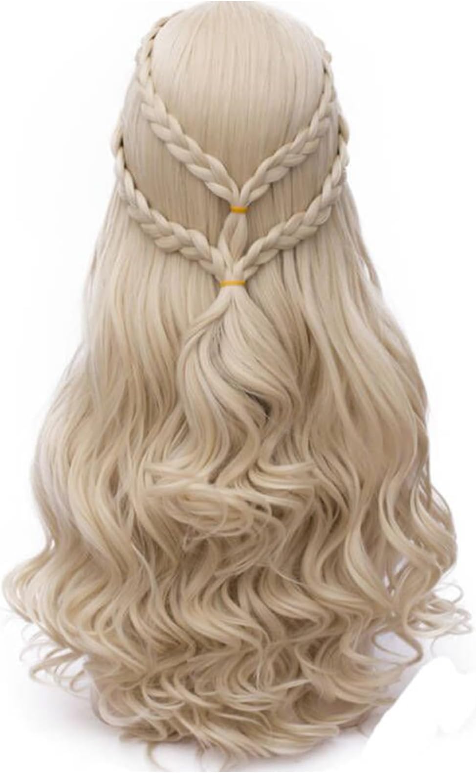 Amazon.com: Probeauty Long Blonde Braid Wig Women Halloween Costume ...