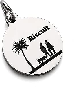 Amazon.com: Deep Engraved Dog ID Tag Stainless Steel Personalized ...
