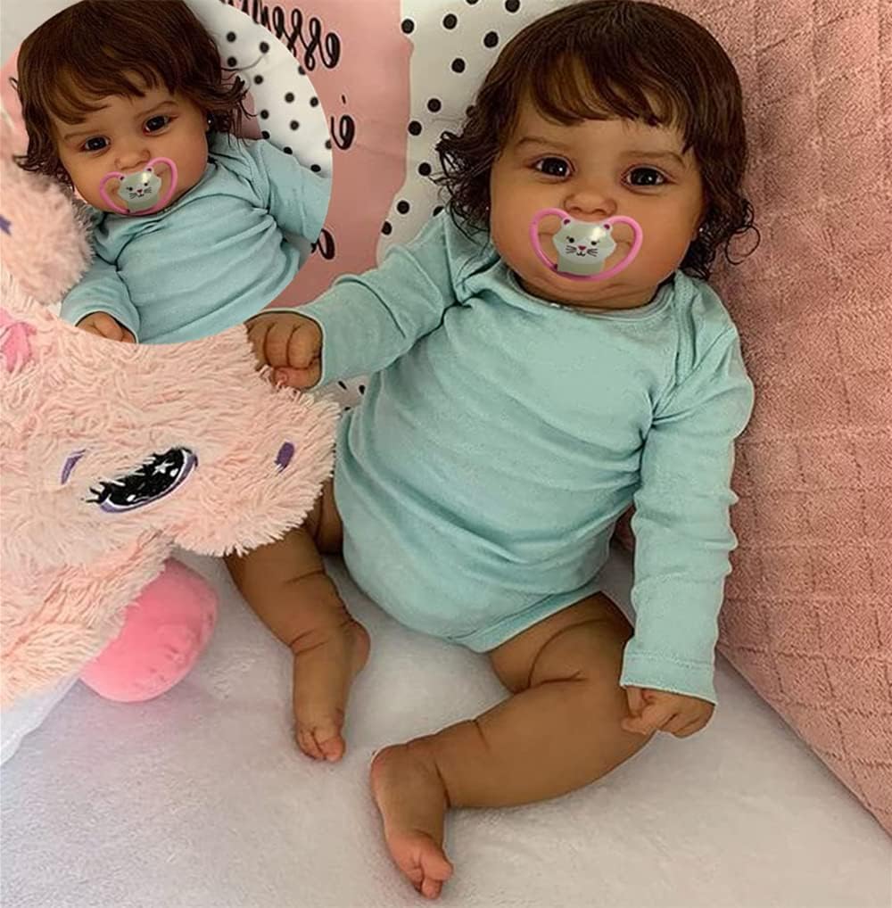 Amazon.com: Pedolltree Cute Reborn Dolls African American Realistic ...
