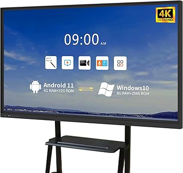 65'' Smart Digital Whiteboard, Interactive Board 4K UHD Smartboard ...