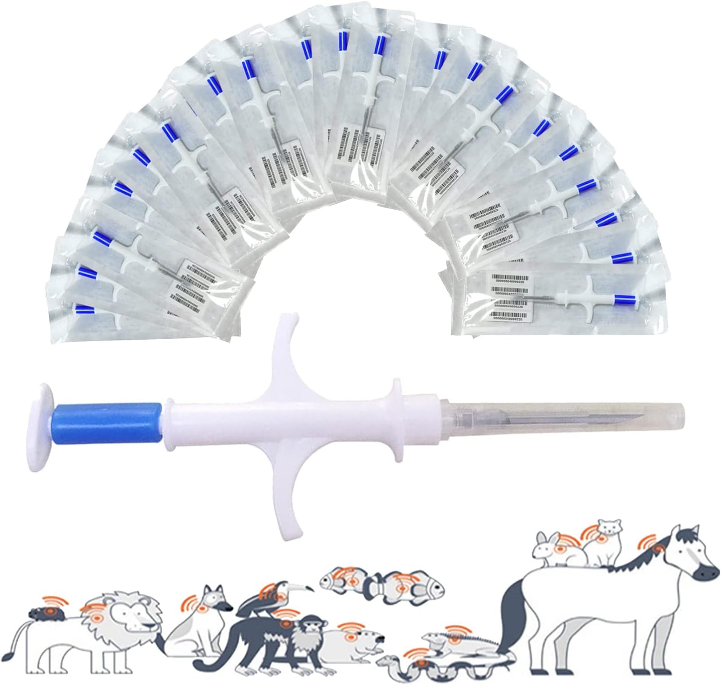 Animal ID 20-Pack ISO Compliant Transponder RFID Microchip Tag: Amazon ...