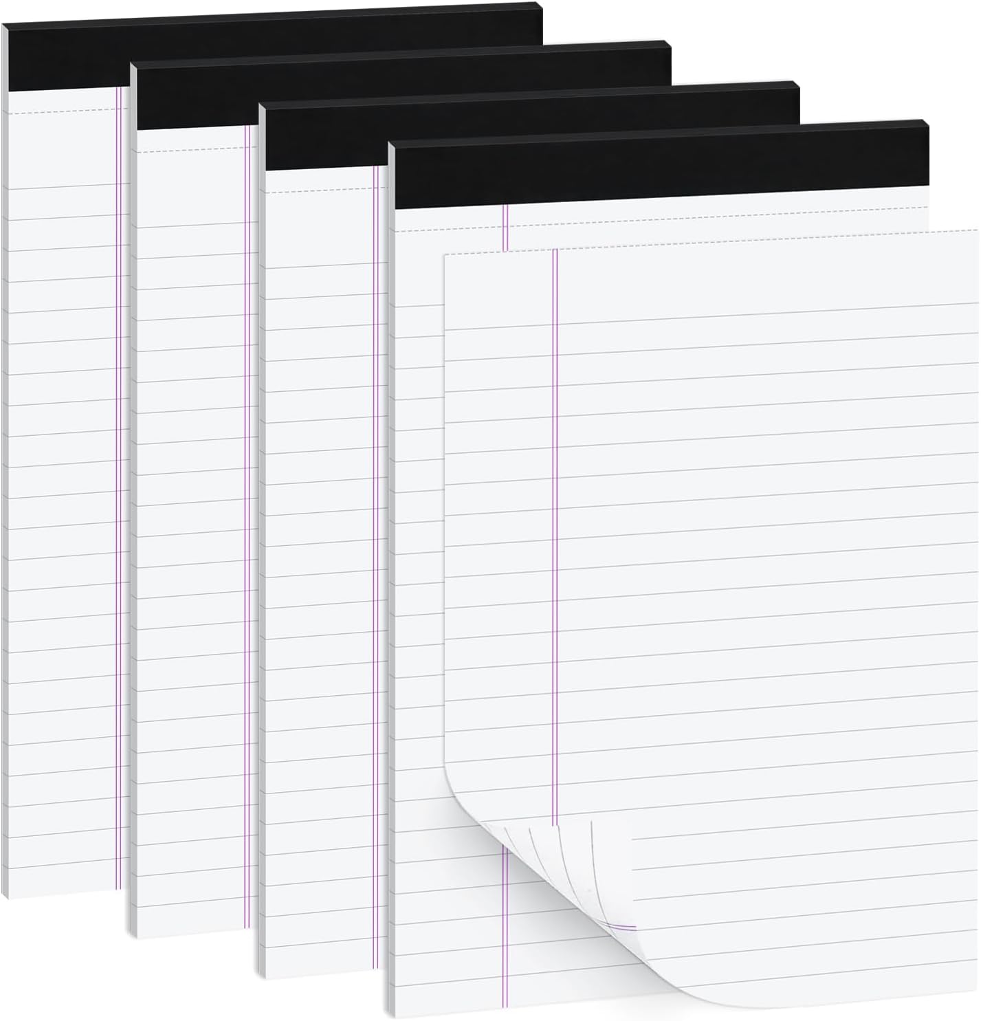 Amazon.com : butterfunny Legal Pads 5×8 Inch White Notepad 4 Pack ...