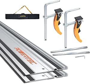 POWERTEC 72268 110" Track Saw Guide Rail Kit for Makita or Festool ...