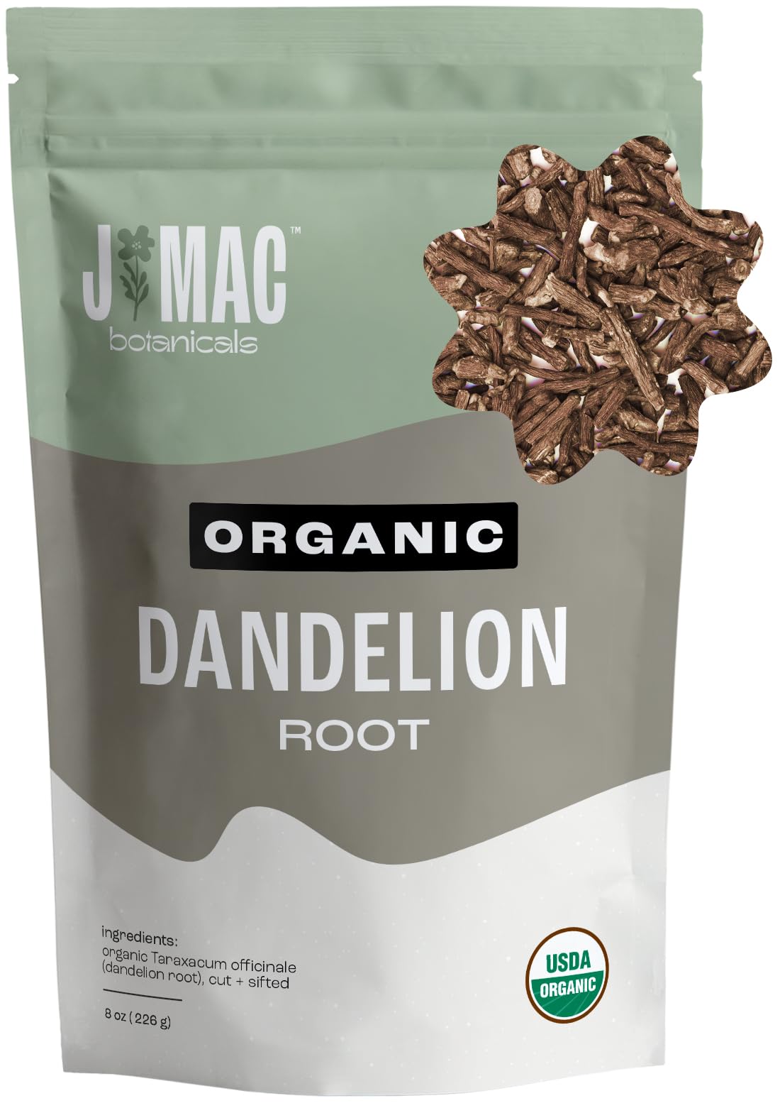 Amazon.com : J Mac Botanicals Organic Dandelion Root (8 oz) unroasted ...