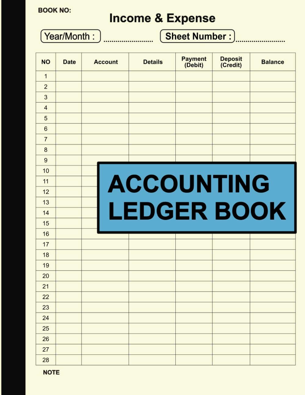 Amazon.com: Accounting Ledger Book: Income and Expense Log Book For ...