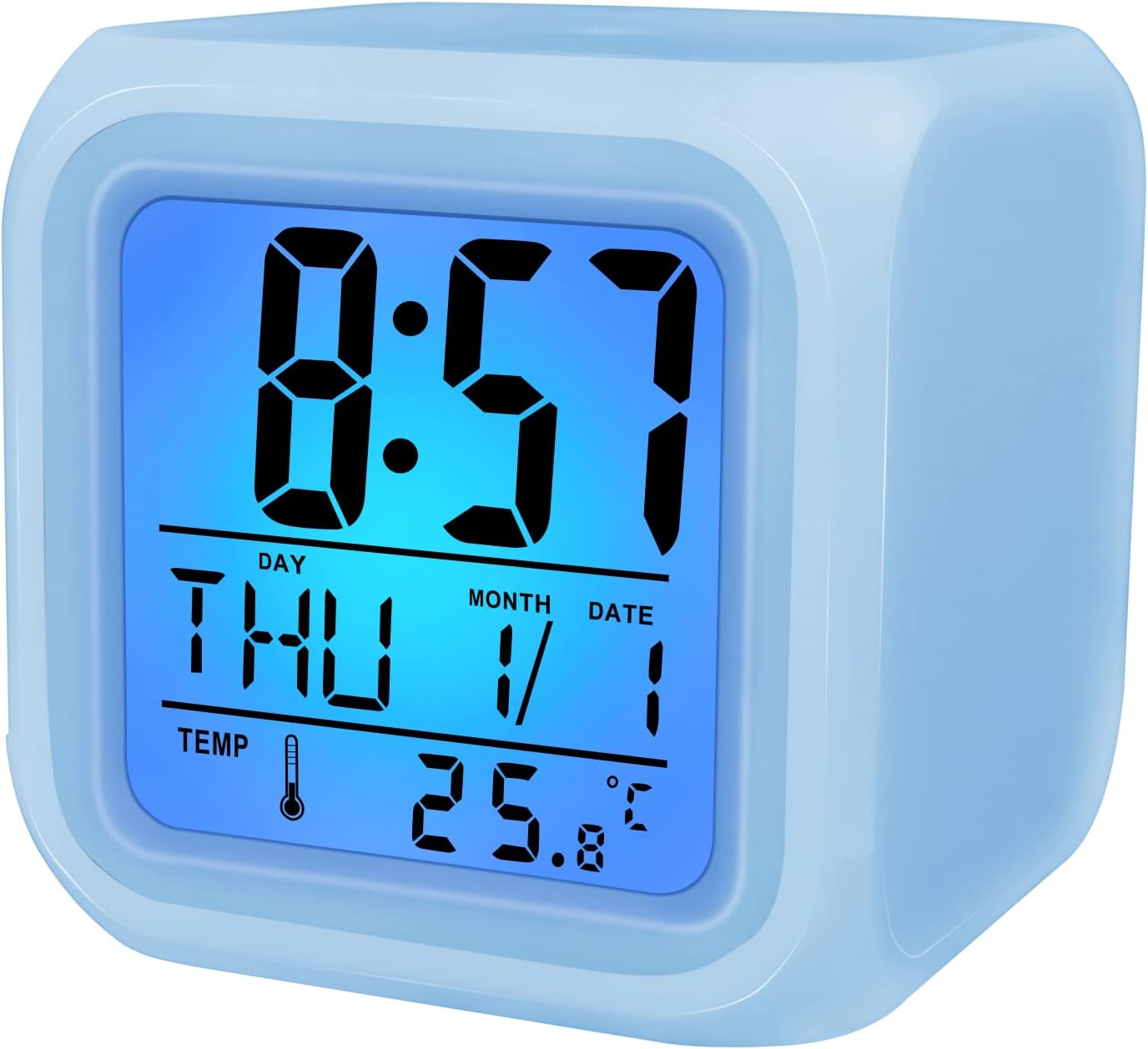 Amazon.com: Kids Alarm Clock, LED Digital Alarm Clock with Time-Date ...
