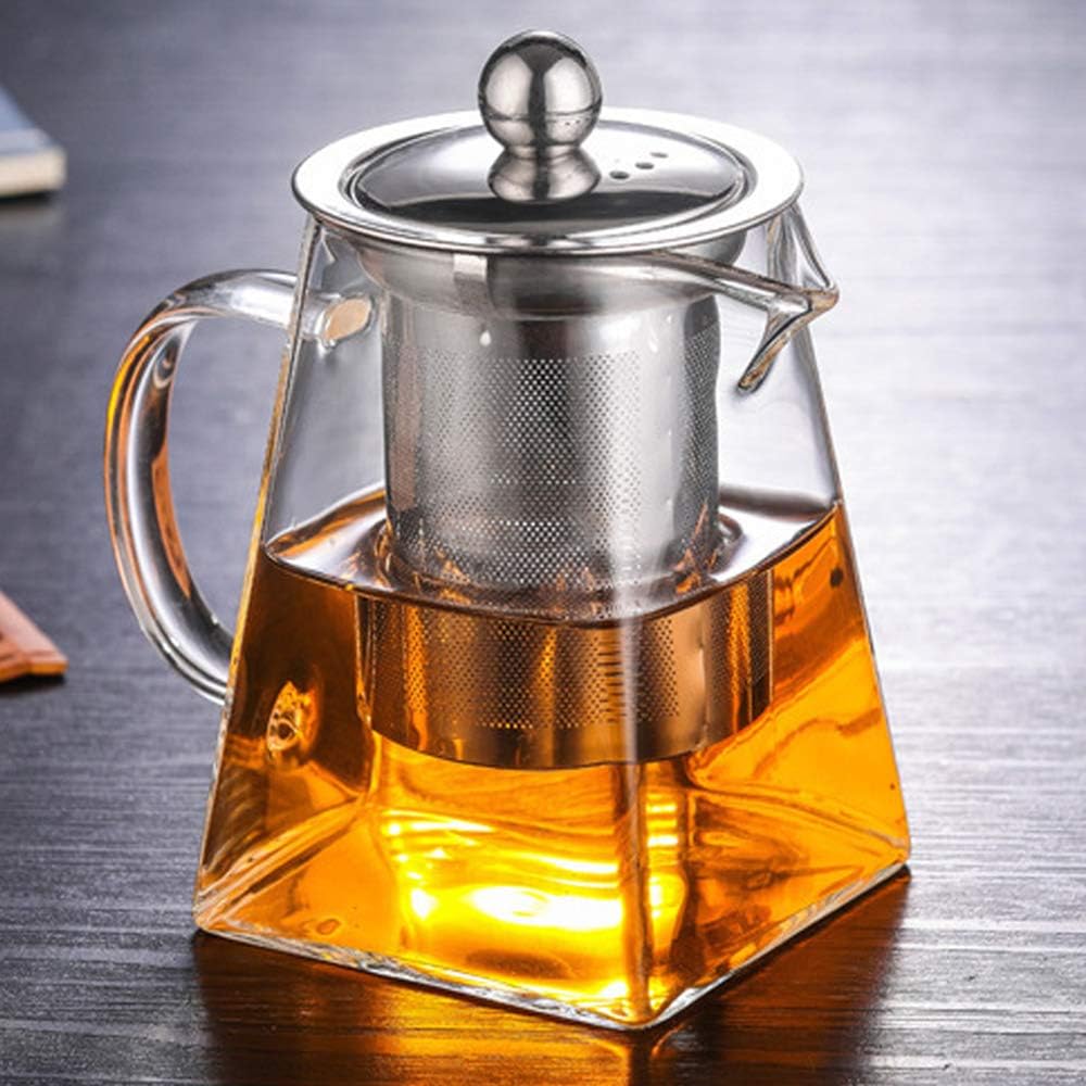 Amazon.com: nutmeg Glass Teapot with Infuser, Borosilicate Glass Tea ...